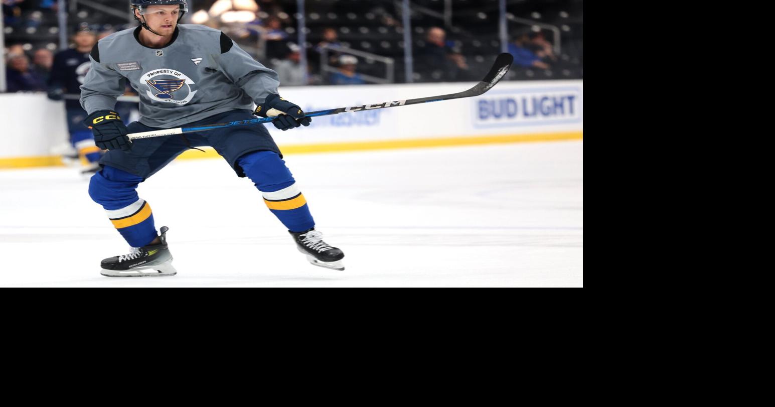 Blues defenseman Broberg continues recovery from injury