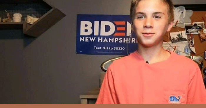 In moving speech, boy tells how Biden helped him overcome stutter