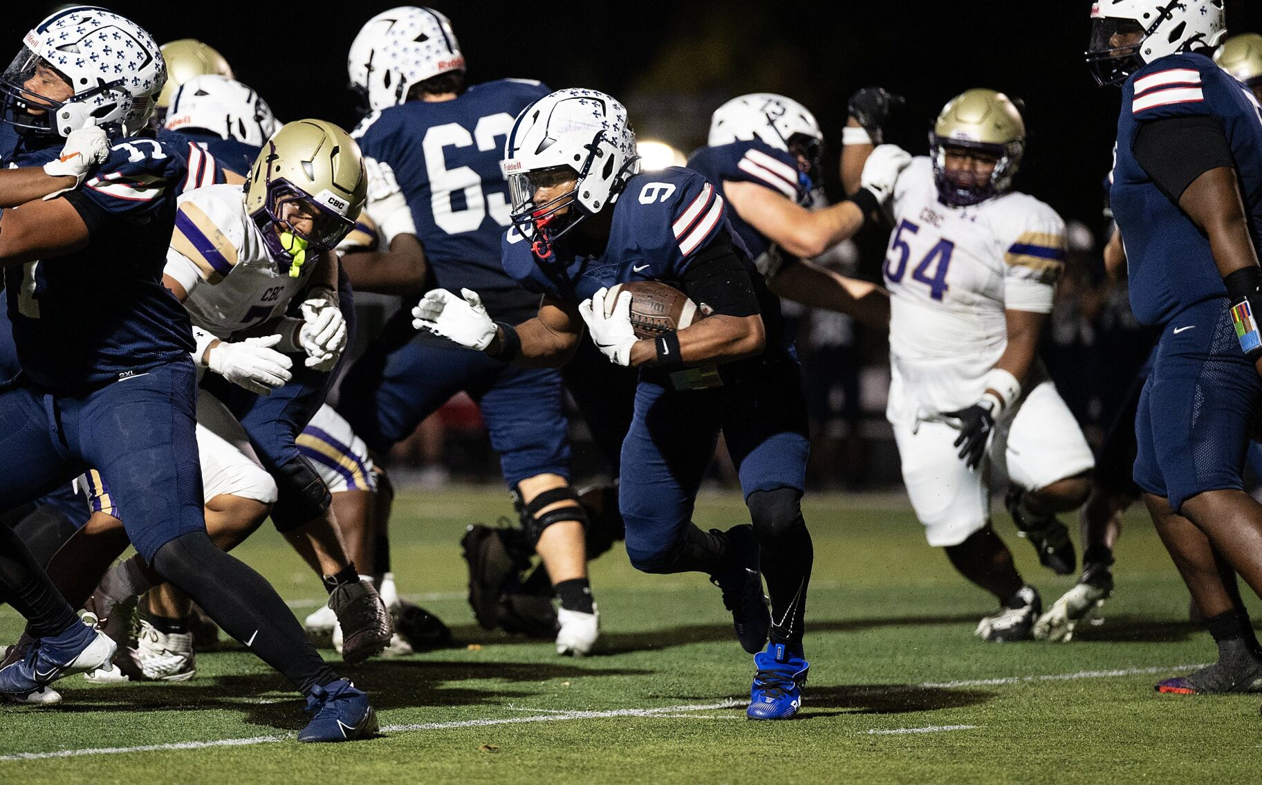 Corde Gage uses hands and feet to help CBC roll by SLUH for MCC ...