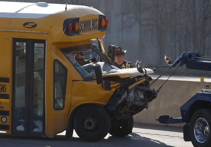 School bus overturns in hit-and-run on I-44 in St. Louis