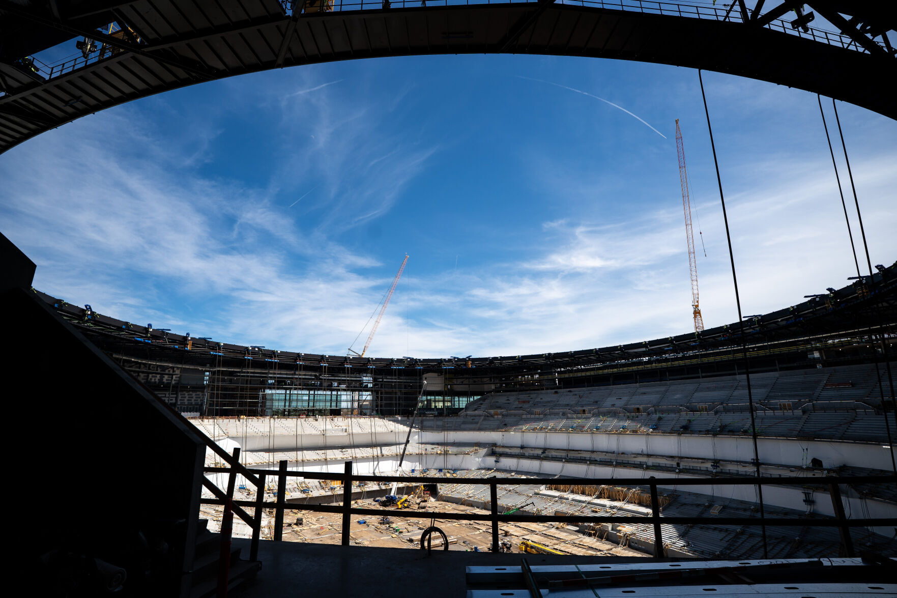 Construction Continues At The Tennessee Titans New Stadium In Nashville