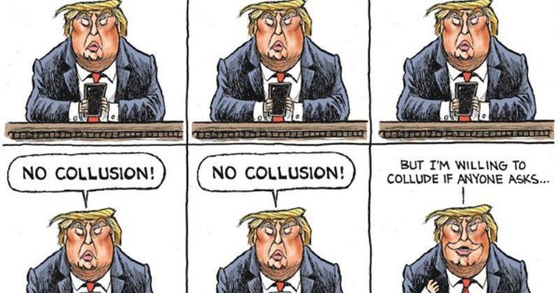 In the cartoons: Collusion; NYT cartoons; Jon Stewart