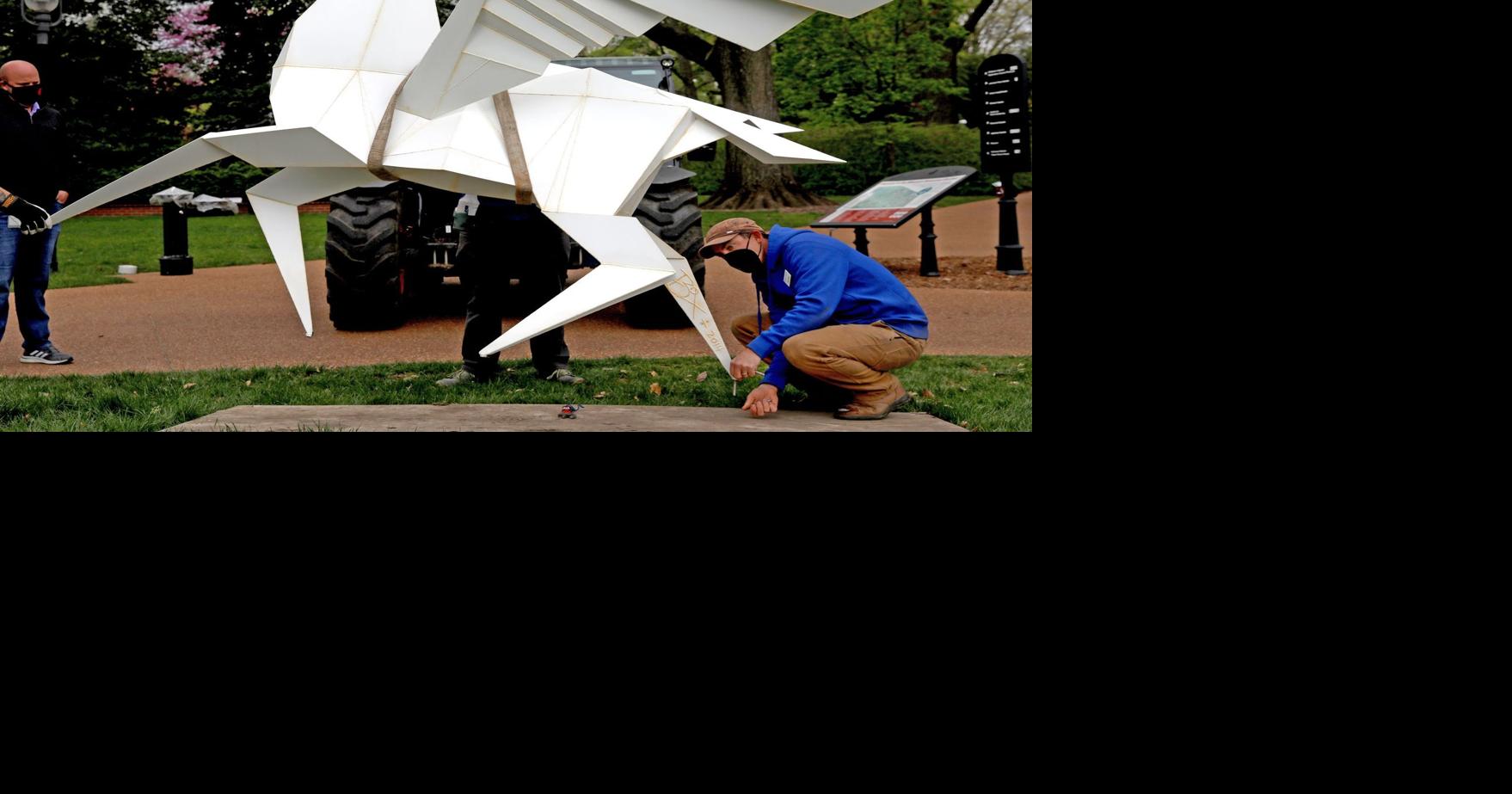 Photos: Giant origami sculptures take shape at Missouri Botanical Garden