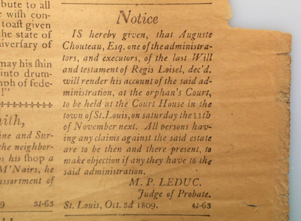 Look Back 250 • St. Louis gets its first newspaper in 1808