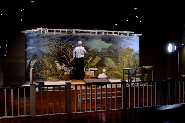 Conservators continue work on Art Museum's 'Panorama'
