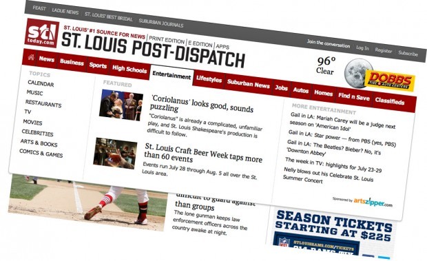 Some new navigation for STLtoday