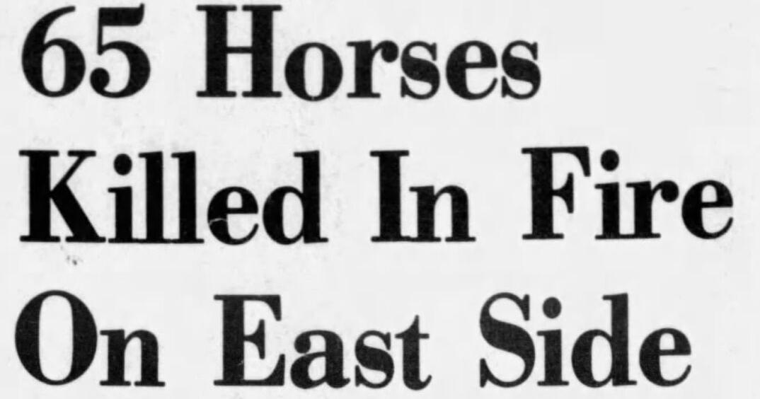 Feb. 24, 1976: 72 horses die in a fire at Cahokia Downs