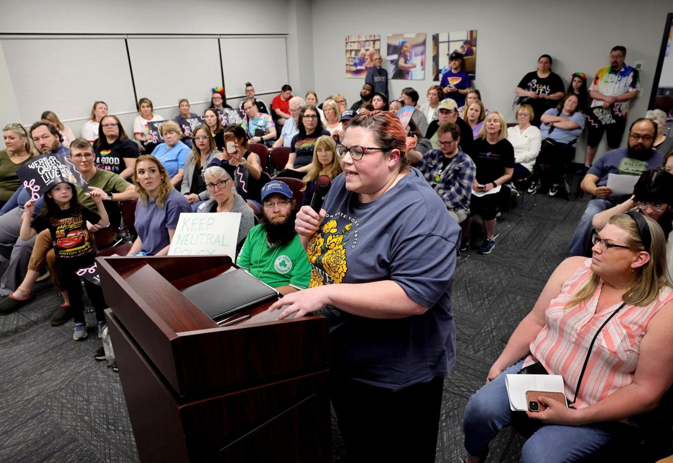St. Charles library patrons say ban on workers' pride flags signals ...