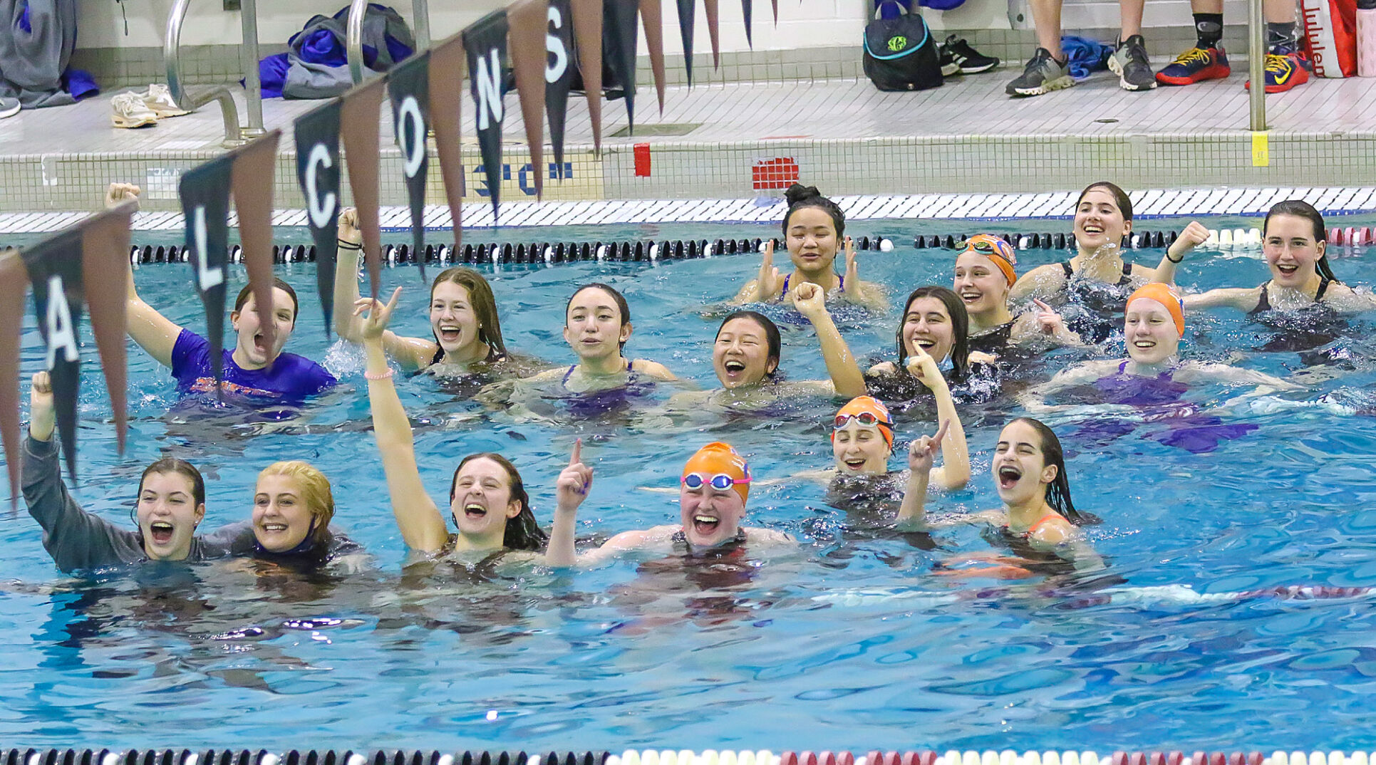 Suburban Conference Red Pool girls swimming meet