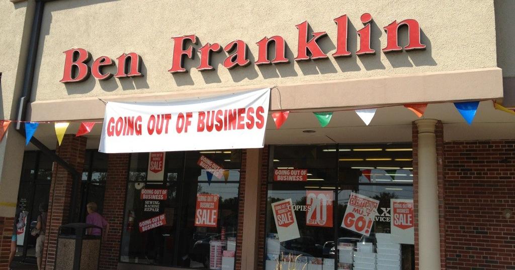 Ben Franklin store, a throwback to the five-and-dime, finally closes