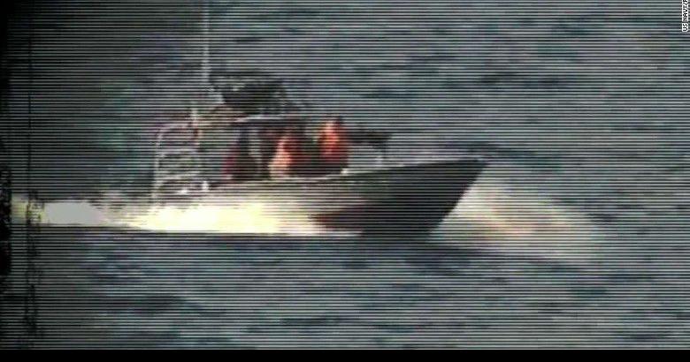 Iran fast-attack boat nears US destroyer