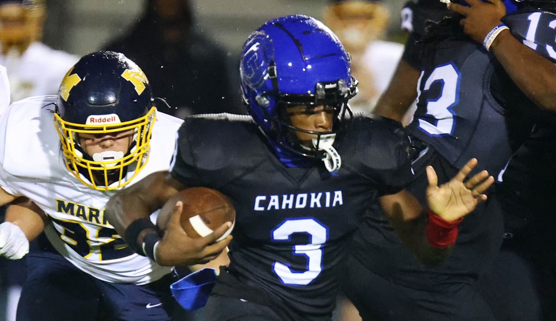 Cahokia overcomes 14 penalties to win showdown at Marion