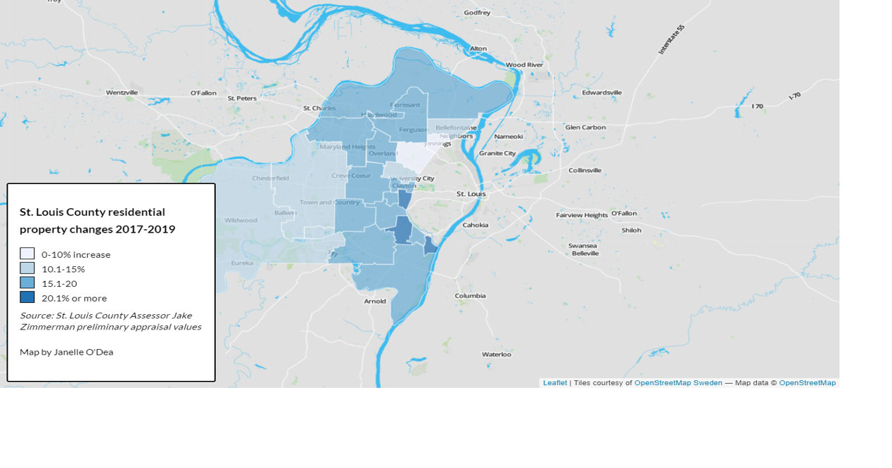 MAP: St. Louis County residential property changes 2017-2019