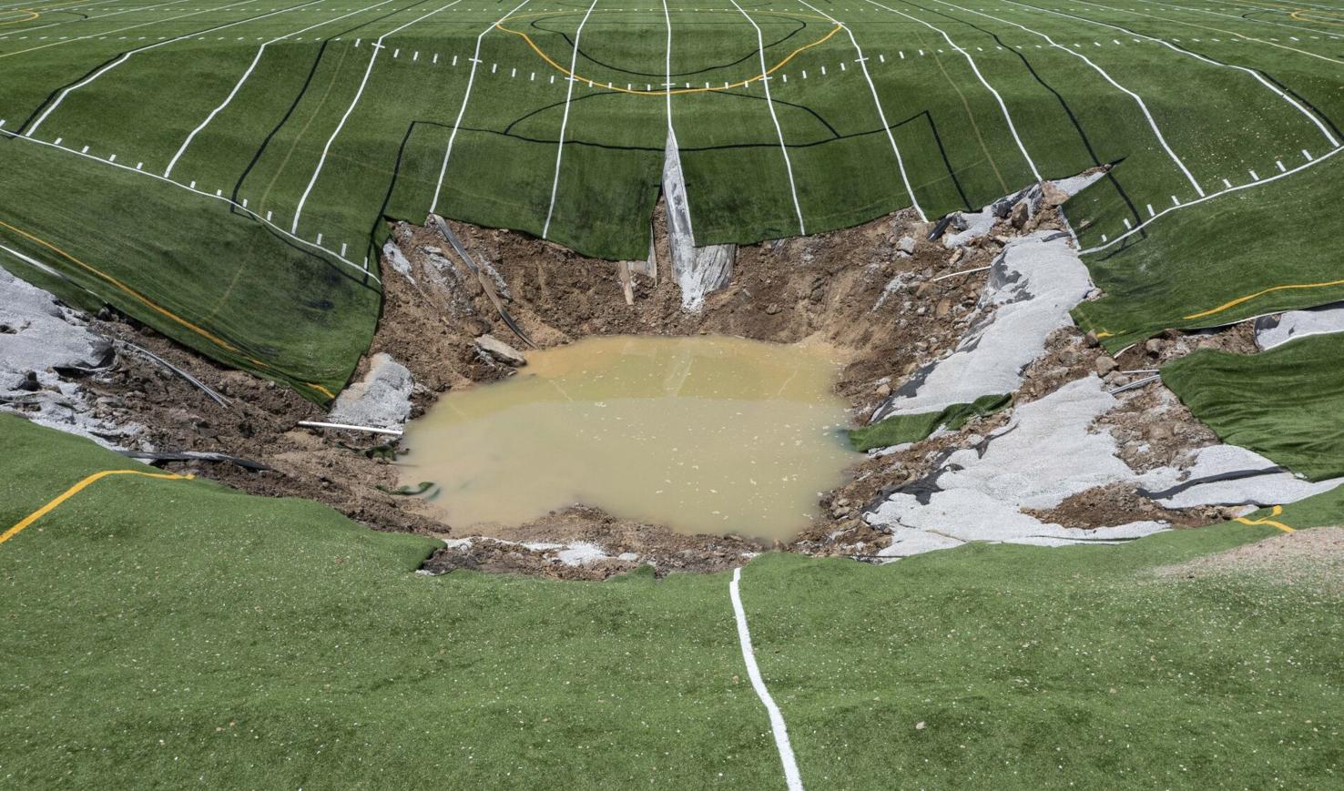 Mine sinkhole in Alton caused by collapse of ancient cave, preliminary ...