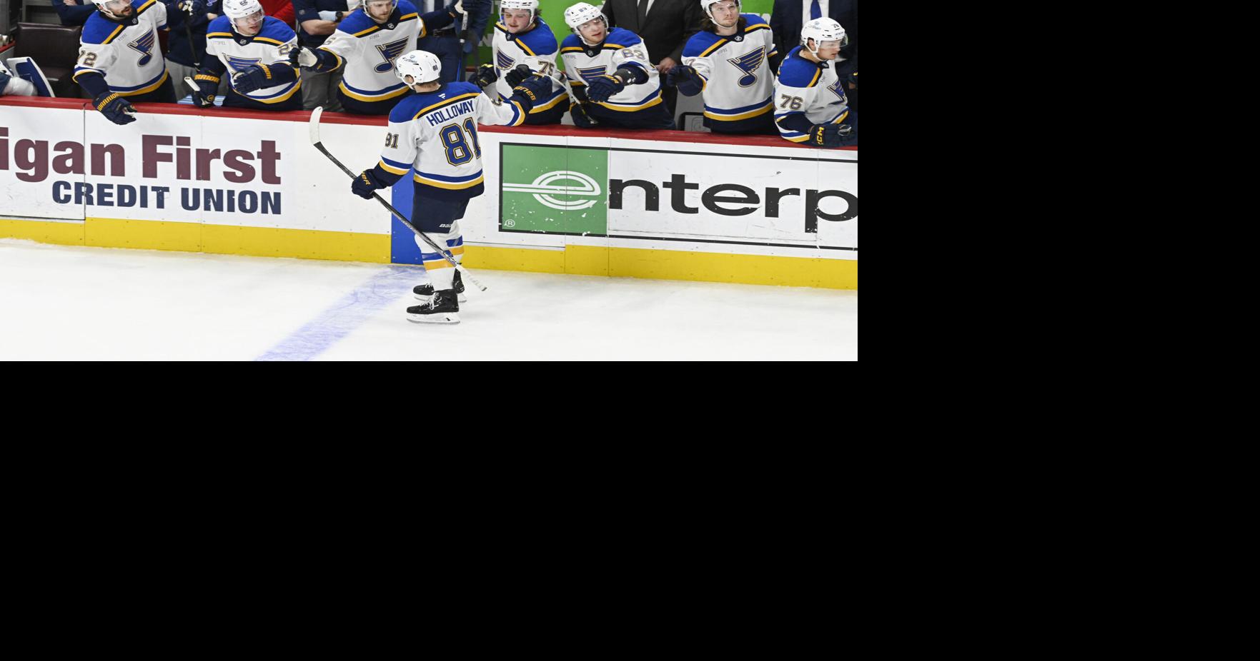 Dylan Holloway leads Blues out of offensive funk, past Red Wings into ...