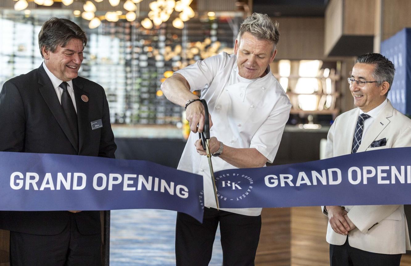 Photos: Celebrity chef Gordon Ramsay attends grand opening of Ramsay's ...