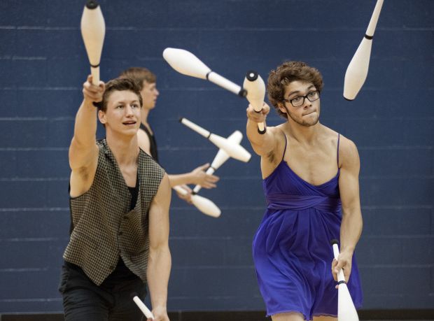 Two St. Louis jugglers competing in championship finals