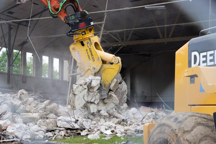 End of an era: Former Stoughton Armory, Community Gym demolition began Thursday | schools ...