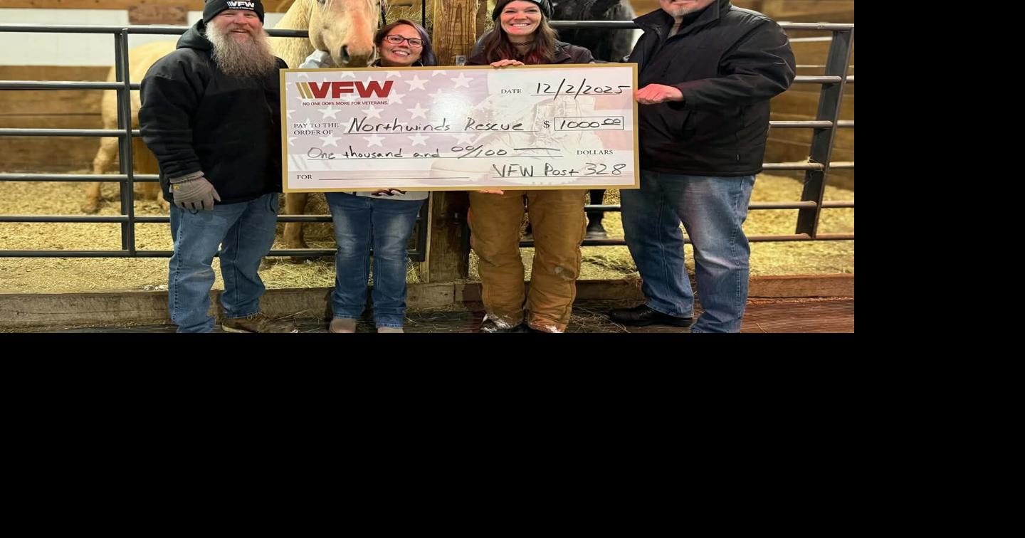 VFW donates $1,000 to Northwinds Rescue and Healing | Community ...