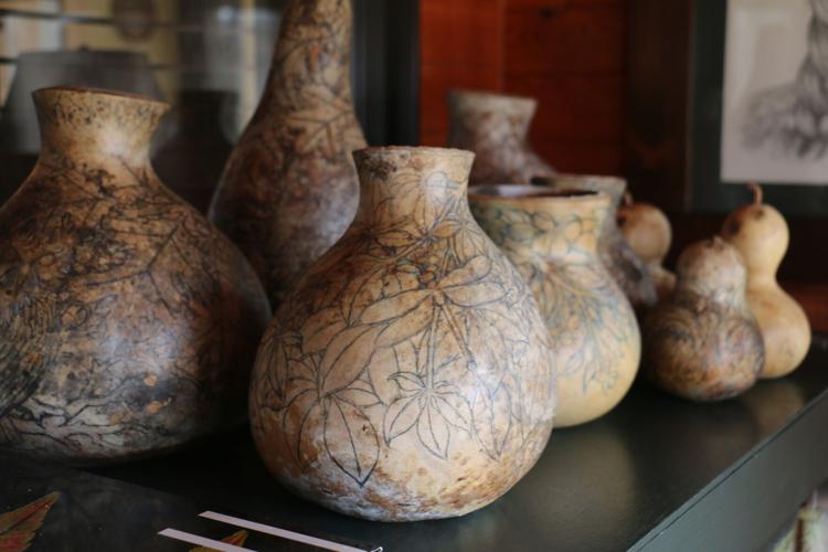 Feeling gourd: Stoughton folk artist makes rinds his canvases ...