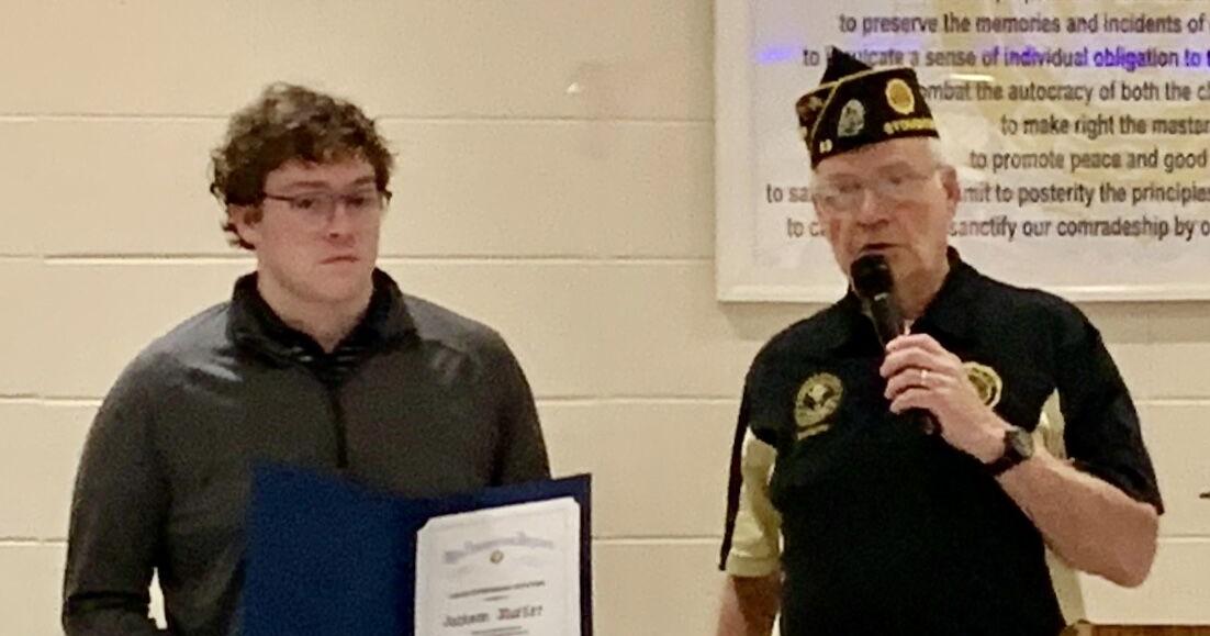 Legion honors SHS senior Jackson Mueller | schools | stoughtonnews.com