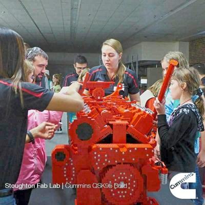 Girls make Lego engine at Cummins | schools | stoughtonnews.com