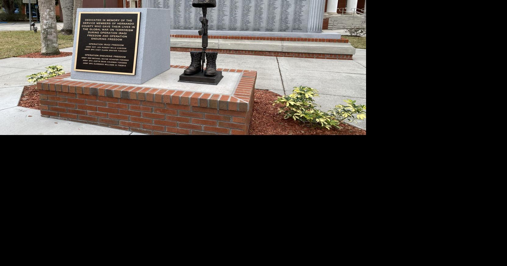 New monument outside Hernando County Courthouse honors local servicemen ...