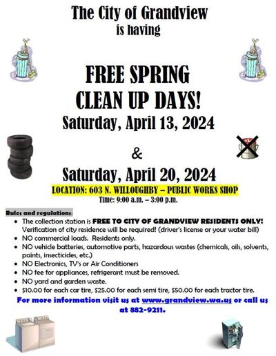 Grandview to host spring clean up days in April | News | sunnysidesun.com
