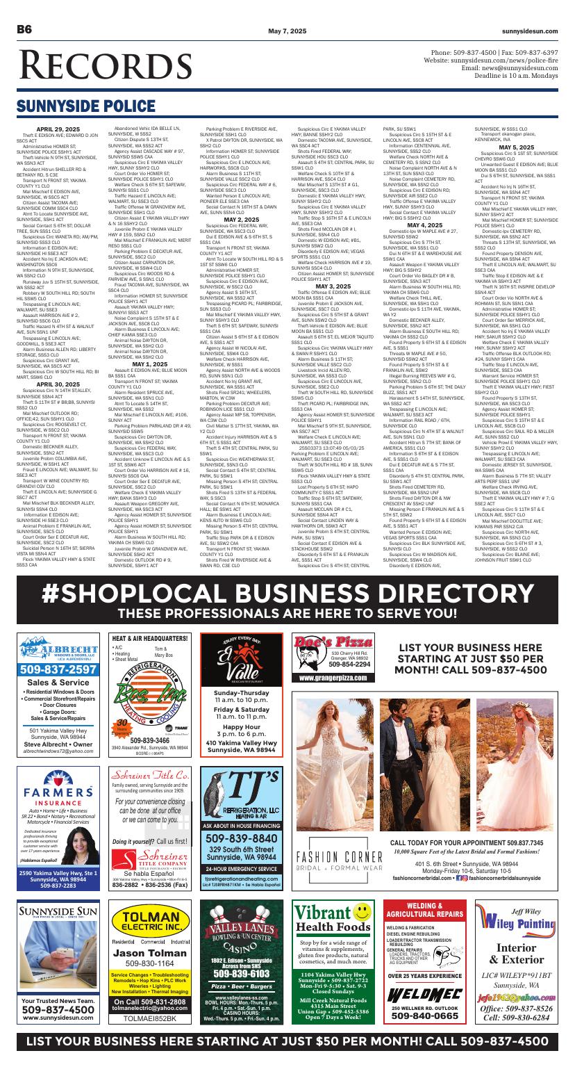 Page B06 | e-Edition | sunnysidesun.com