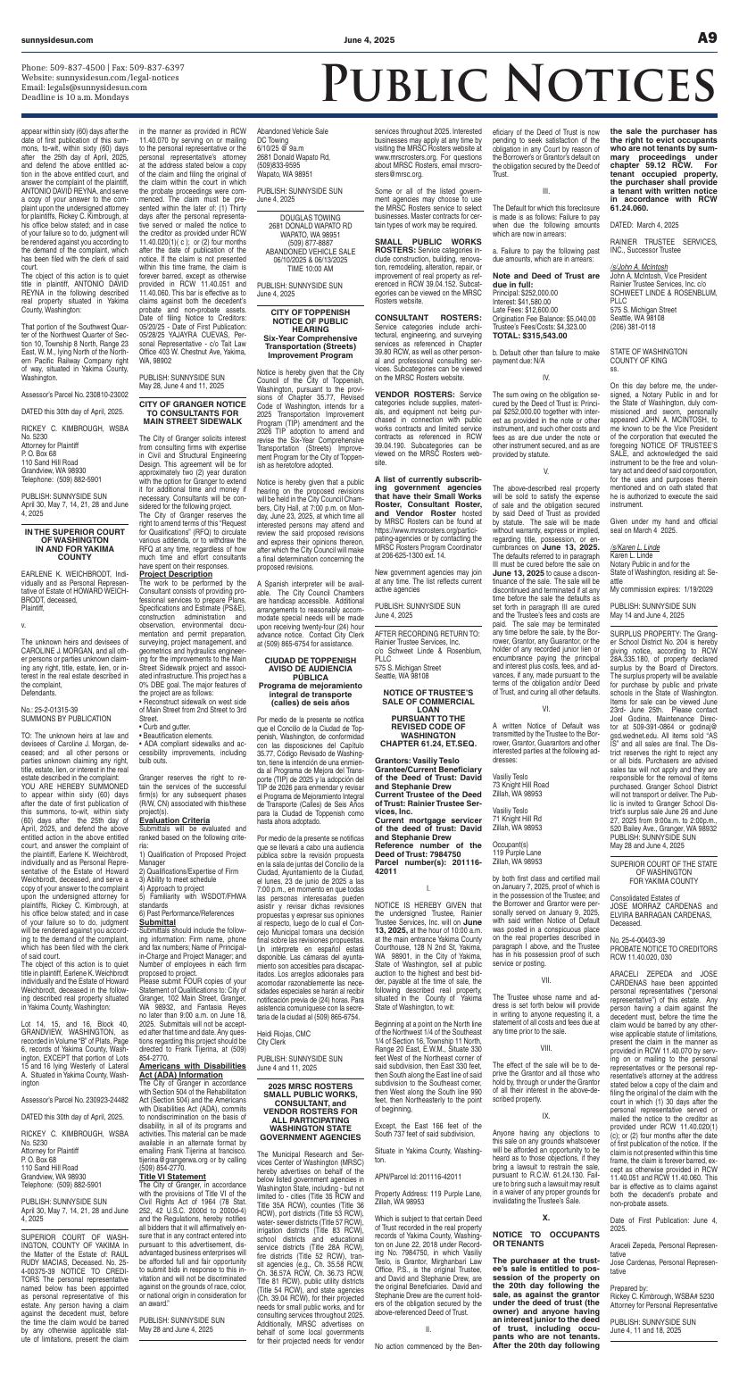 Page A09 | e-Edition | sunnysidesun.com