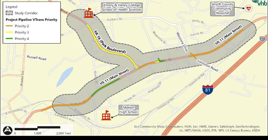 VDOT seeks residents' and drivers' input on two Marion corridors