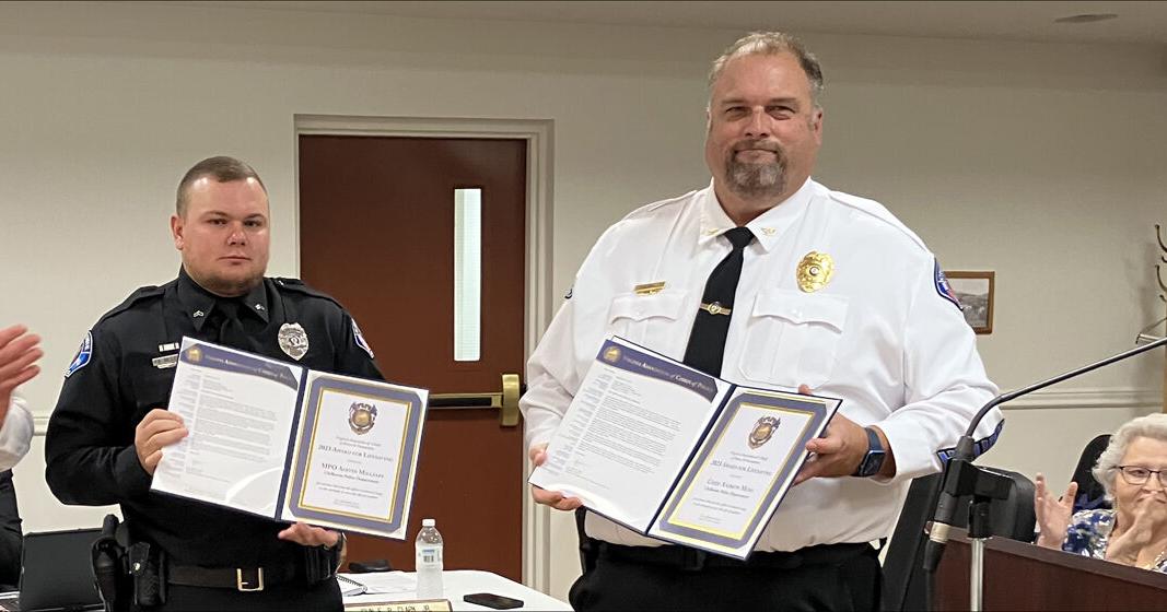 Chilhowie's Chief Moss, MPO Millsaps receive state Lifesaving Award