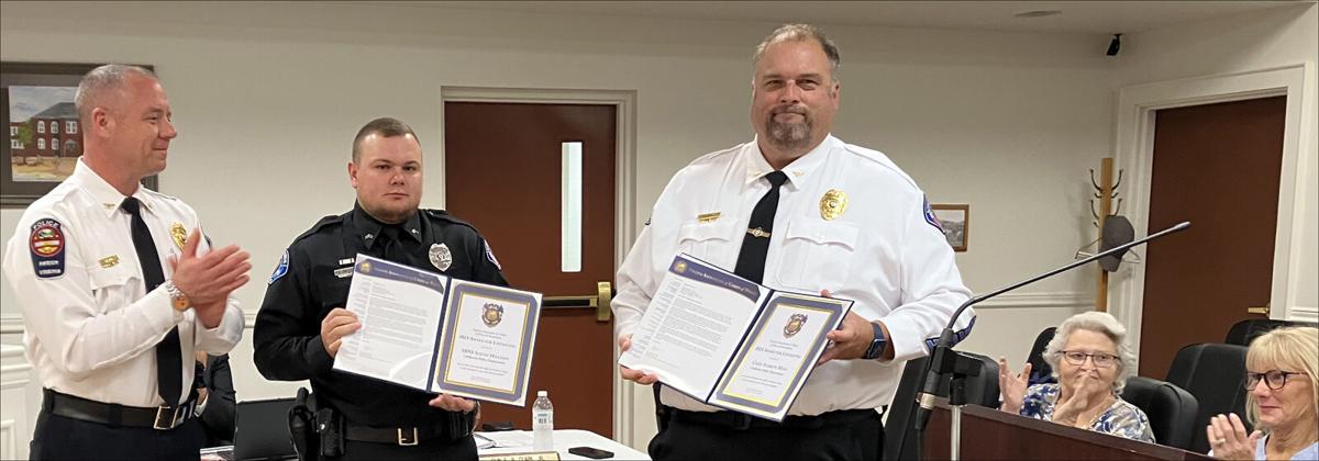 Chilhowie's Chief Moss, MPO Millsaps receive state Lifesaving Award
