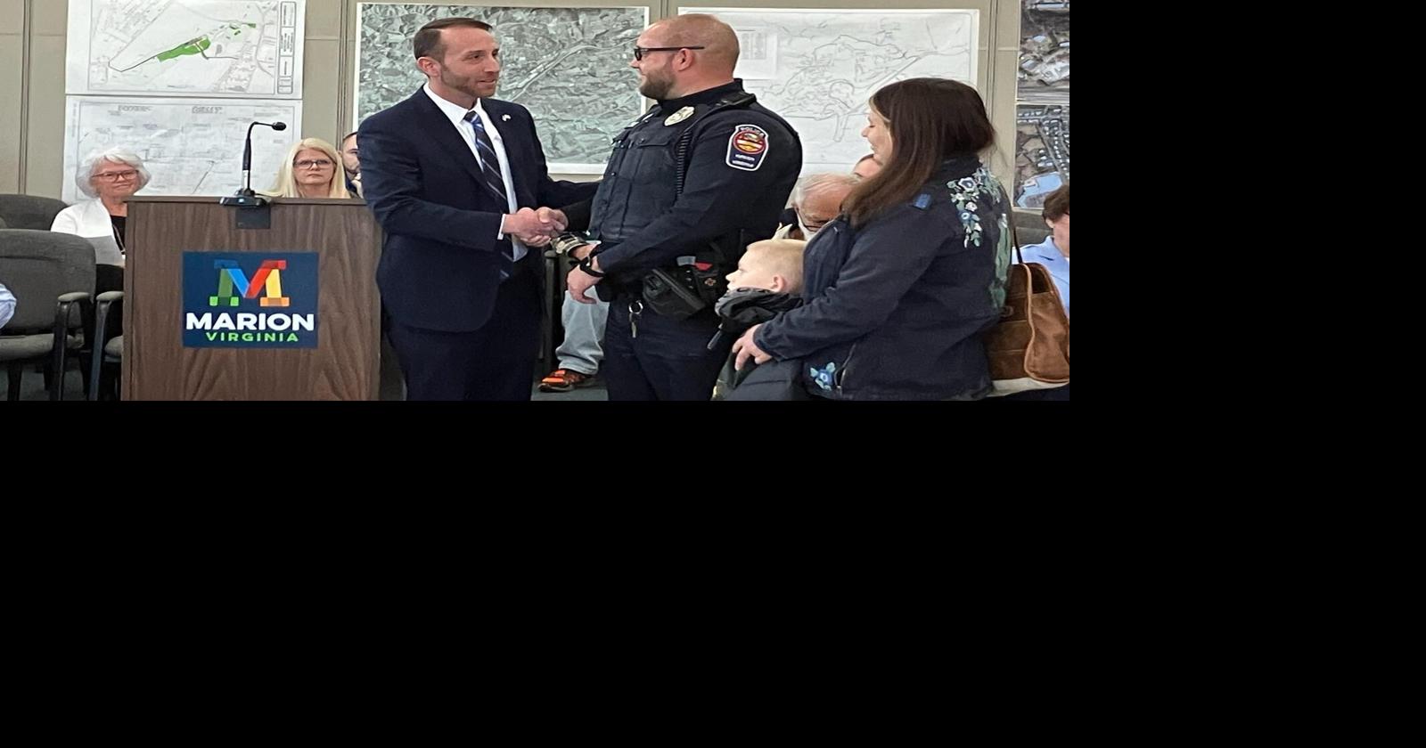 State trooper, Marion officer awarded challenge coin