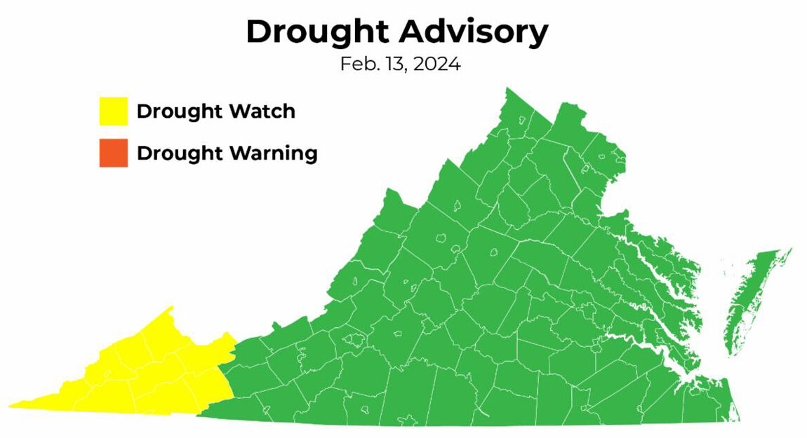 Nine counties in SWVA remain under drought watch advisory