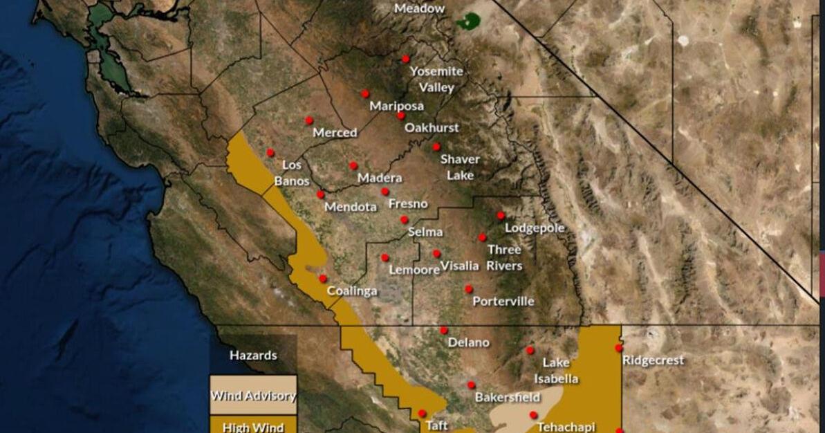 HIgh wind warning covers western Kern County | News | taftmidwaydriller.com