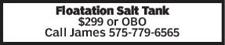 Floatation Salt Tank $299 or OBO Call | Items For Sale | taosnews.com