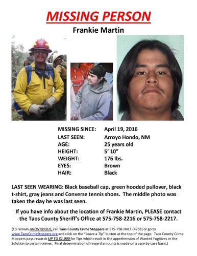 Frankie Martin still missing | News | taosnews.com
