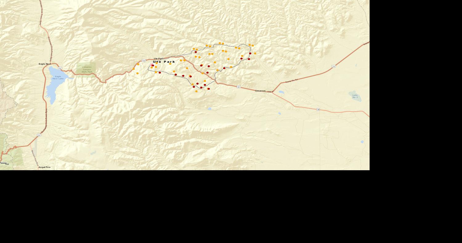 Overview map of Ute Park Fire - from Southwest Coordination Center ...