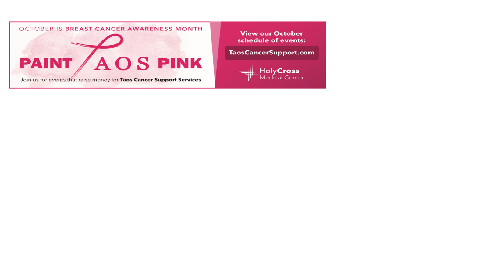 Paint Taos Pink Throughout the Month of October! | Sponsored | taosnews.com