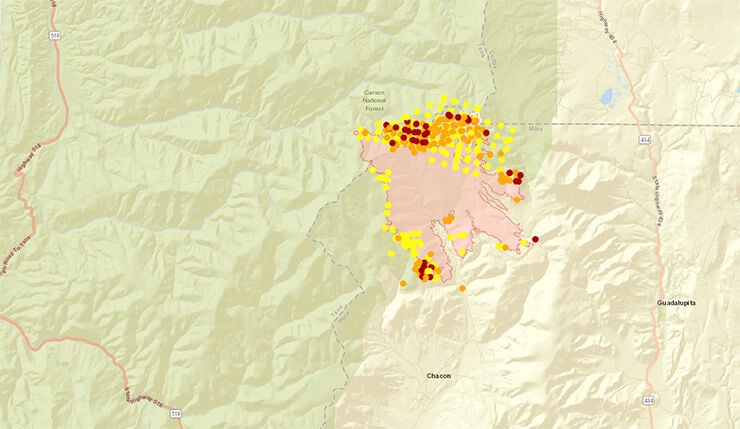 Luna Fire down sized , structures could be threatened | public safety ...