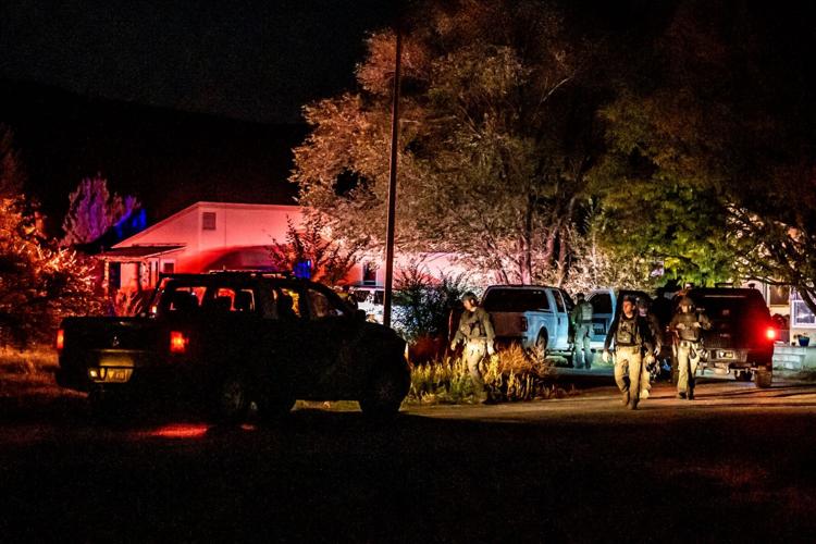 New Mexico State Police surround residence at Gusdorf Place in Taos ...