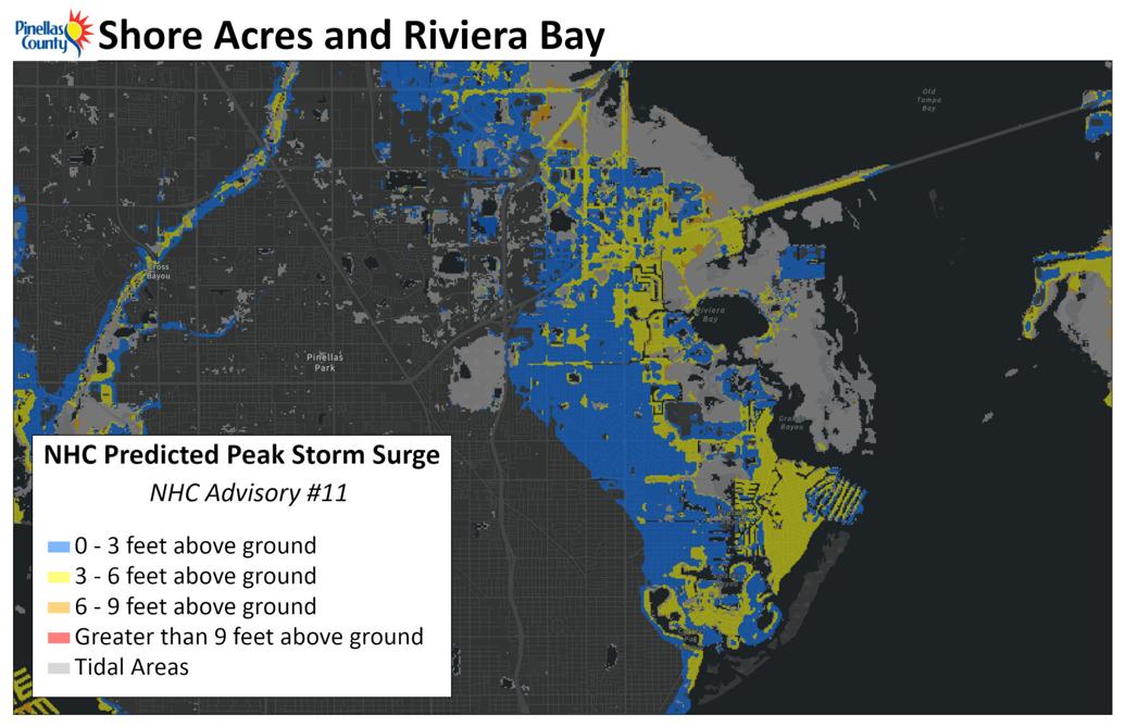 Take A Close Look At The Storm Surge Forecast Around Pinellas