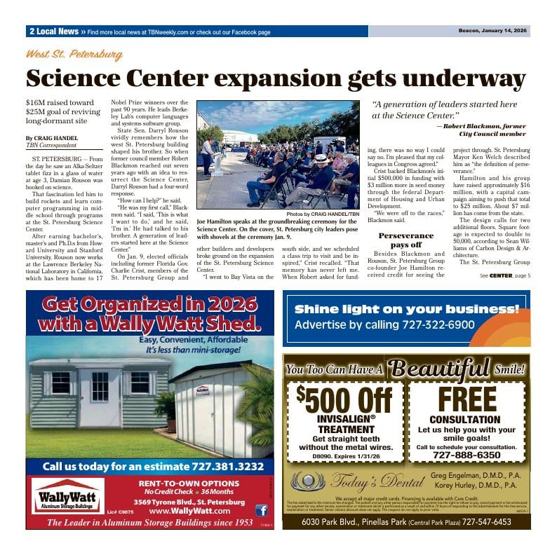 Page 13 ST. PETE BEACON WEST TAB 01-14-26 1 | e-Edition | tbnweekly.com
