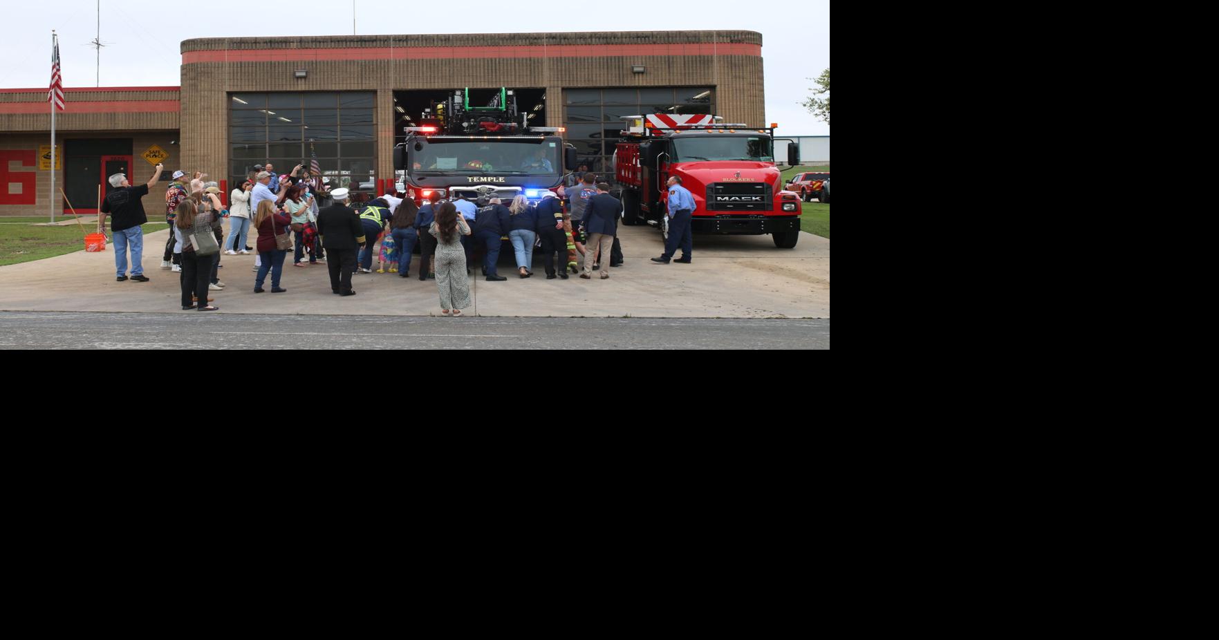 Temple Fire & Rescue holds push-in ceremony for new $1.4 million ladder ...