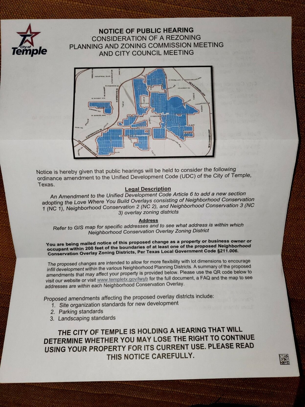 ‘Love Where You Build’ campaign contrasts with Temple notices stating ...