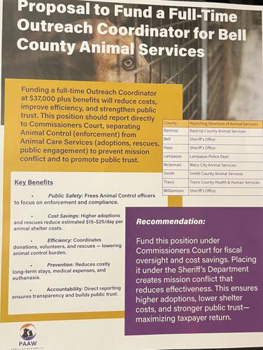 Bell County not funding animal control coordinator | News | tdtnews.com