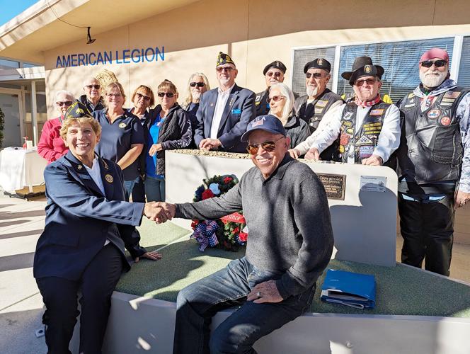 Downtown bench in honor of Gilbert Mitchell Jr. dedicated on Veterans Day | News | tehachapinews.com