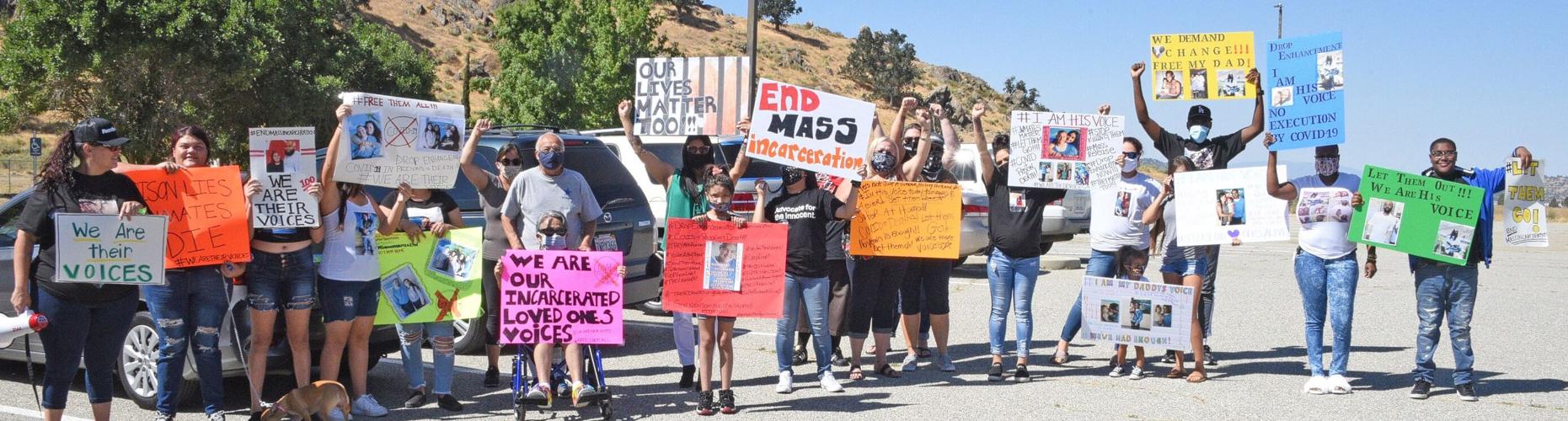 Families of inmates protest coronavirus conditions at Tehachapi prison ...