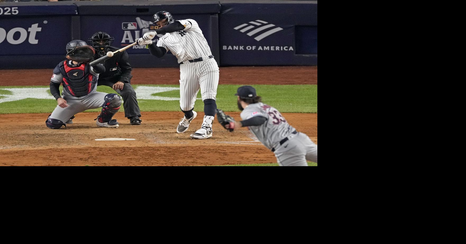Judge hits first home run of this postseason and Yankees beat Guardians for 2-0 ALCS lead ...